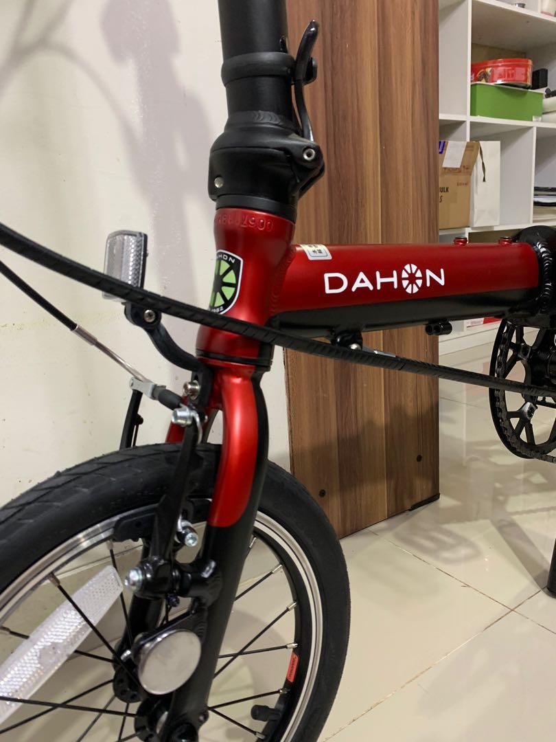 Dahon k3 black-red 14 inch 3 speed, Olah Raga, Sepeda di Carousell