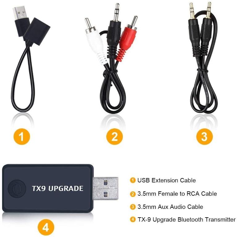 E327 [Upgrade Version] Bluetooth Transmitter, Audio, Headphones ...