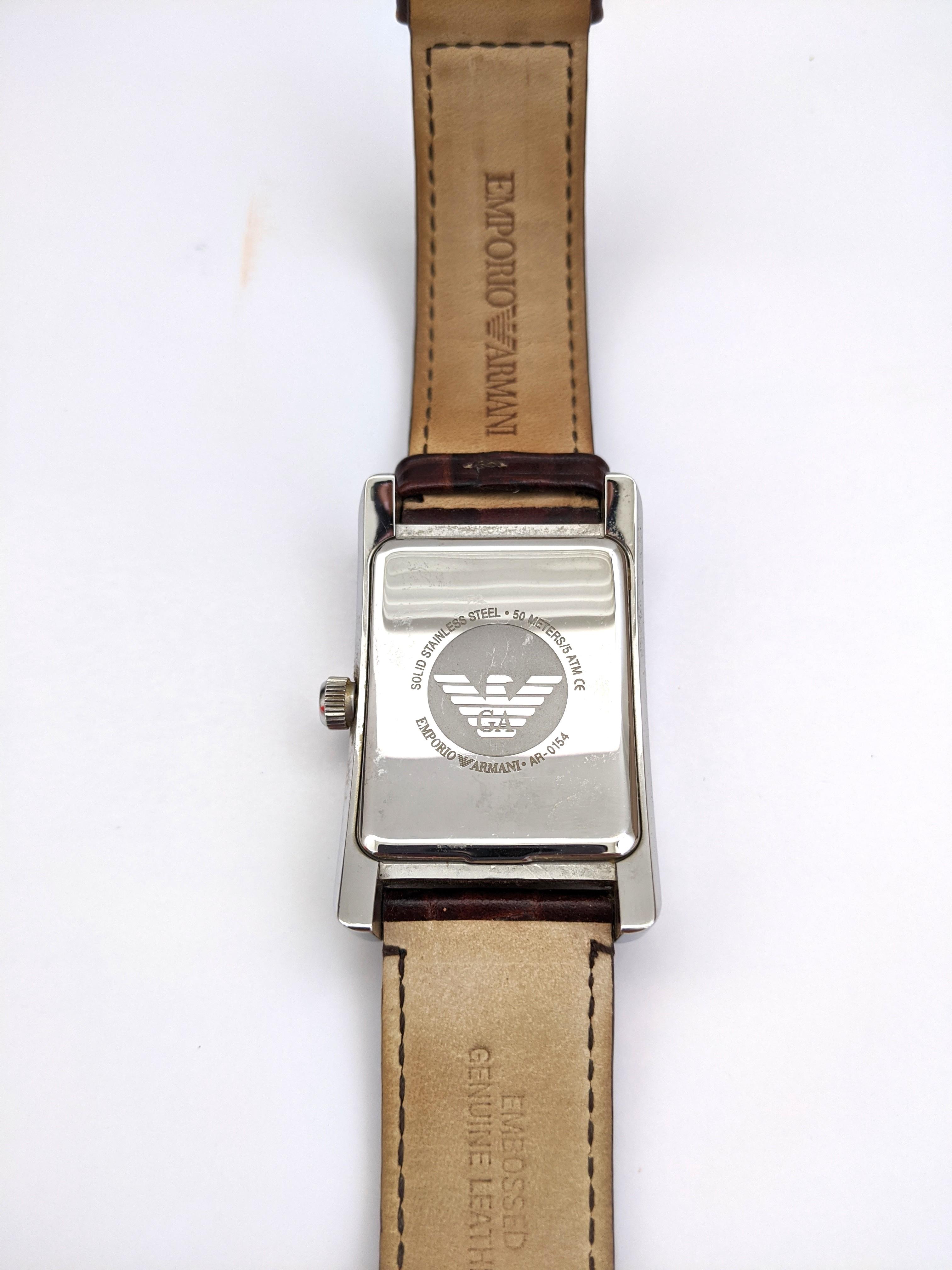 Emporio Armani Classic Men's Leather Strap Watch (AR0154), Mobile ...