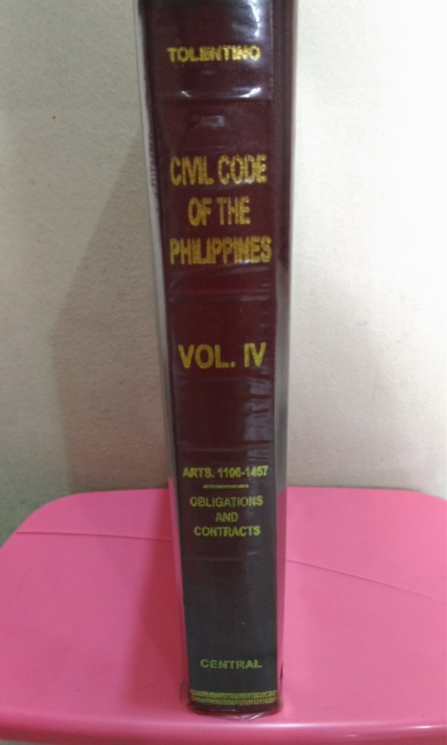LAW BOOK | Civil Code Vol. Four by Prof. Tolentino, Hobbies & Toys ...
