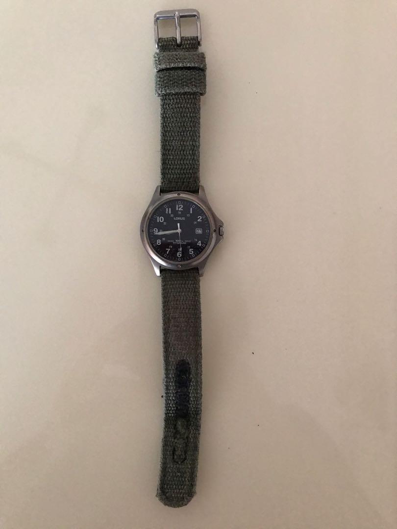 Lorus Titanium Military Watch, Luxury, Watches on Carousell