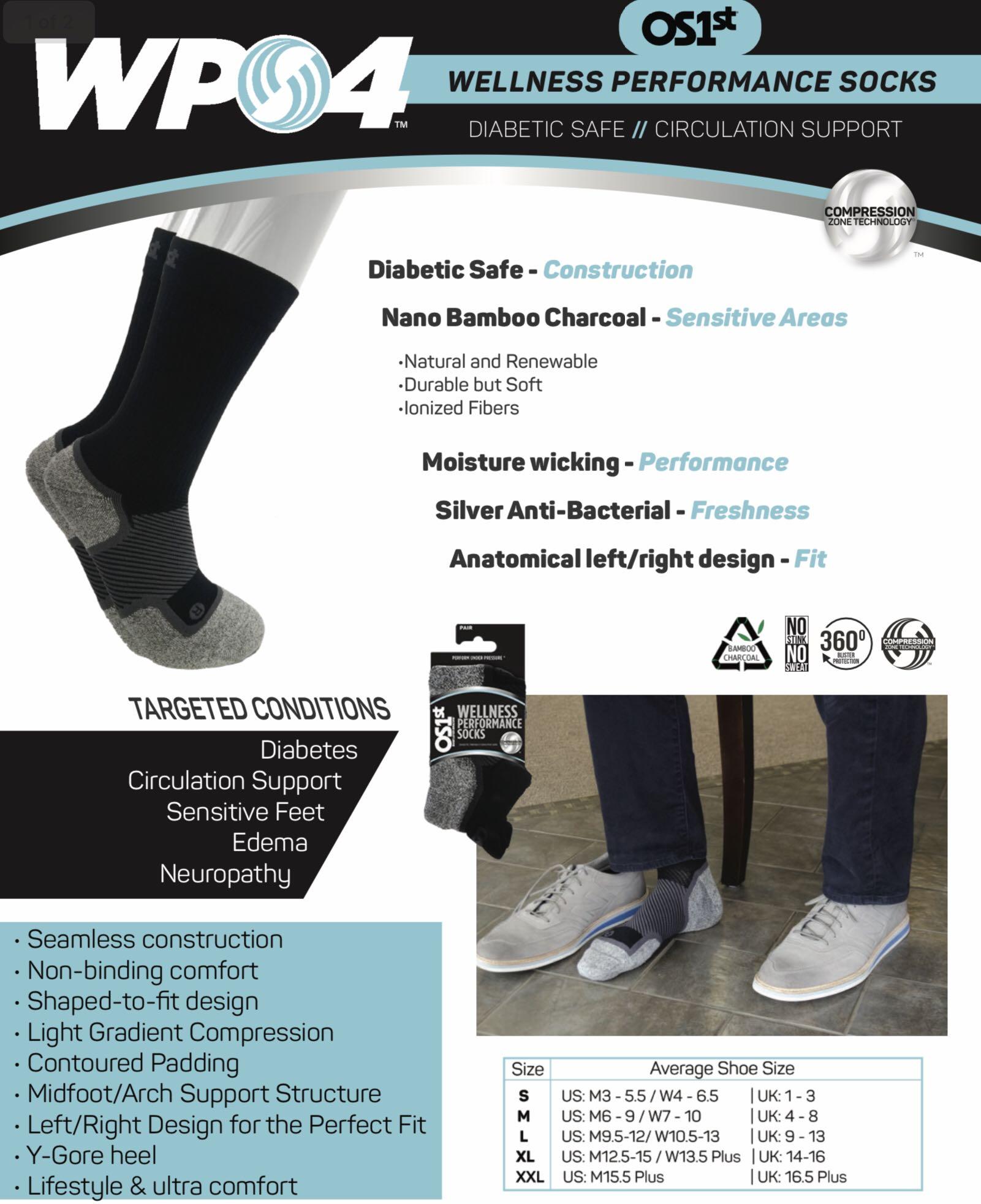 OS1st WP4 Wellness Performance Socks, Men's Fashion, Watches ...