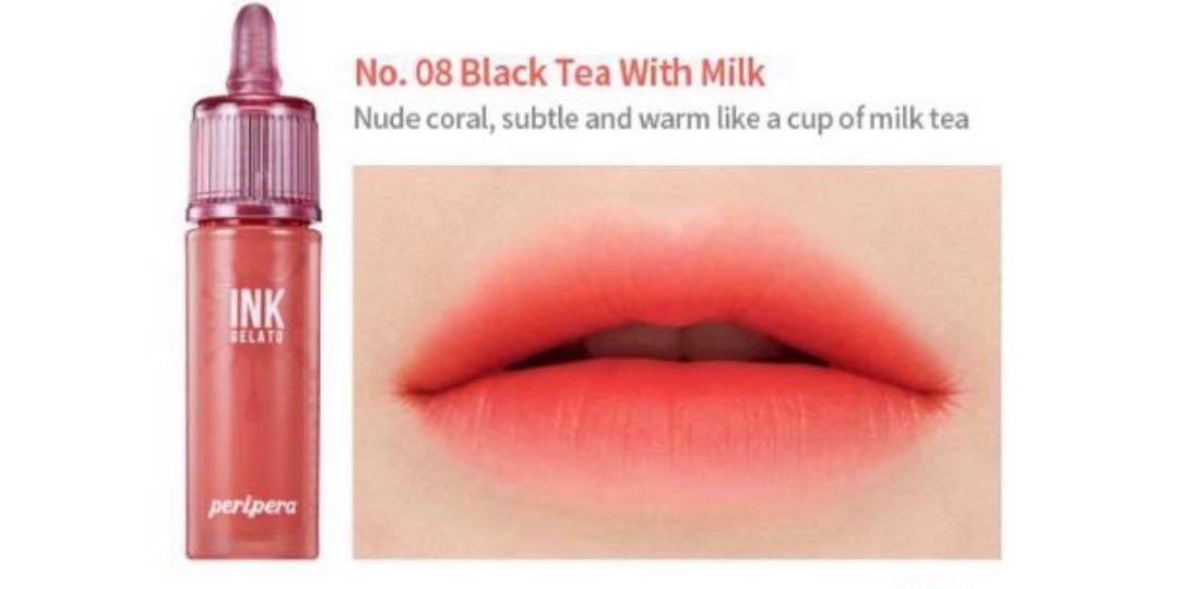 Peripera INK GELATO Lip tint in Black Tea w/ Milk, Beauty & Personal ...