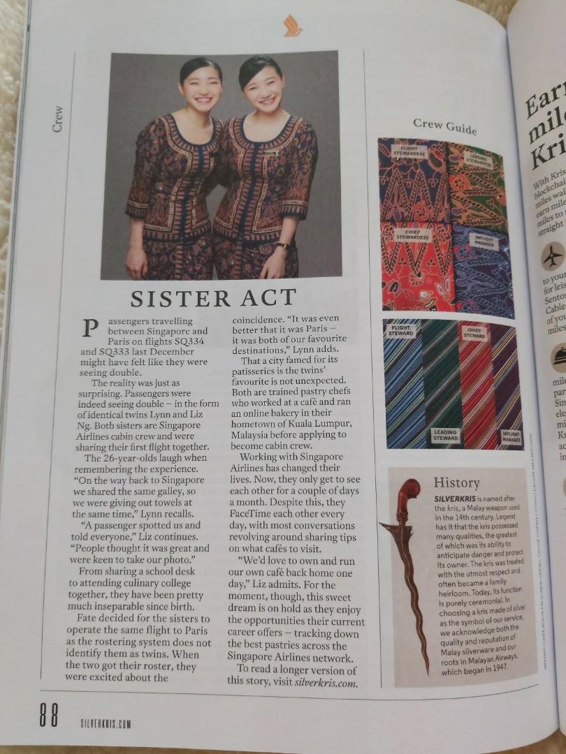 Singapore Airlines Silverkris Magazine, Hobbies & Toys, Books ...