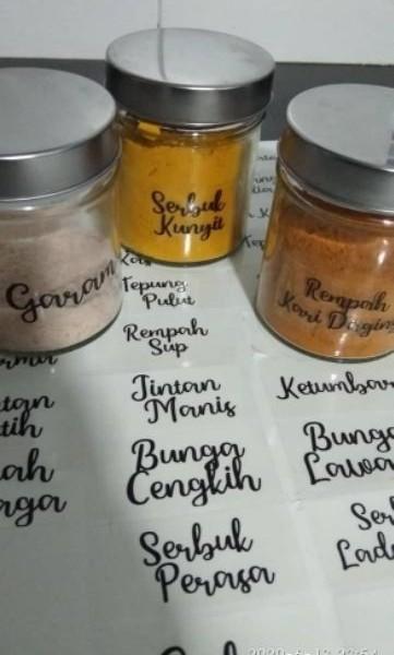 Sticker Label Dapur/Rempah Ratus/Kitchen Murah, Furniture & Home Living ...