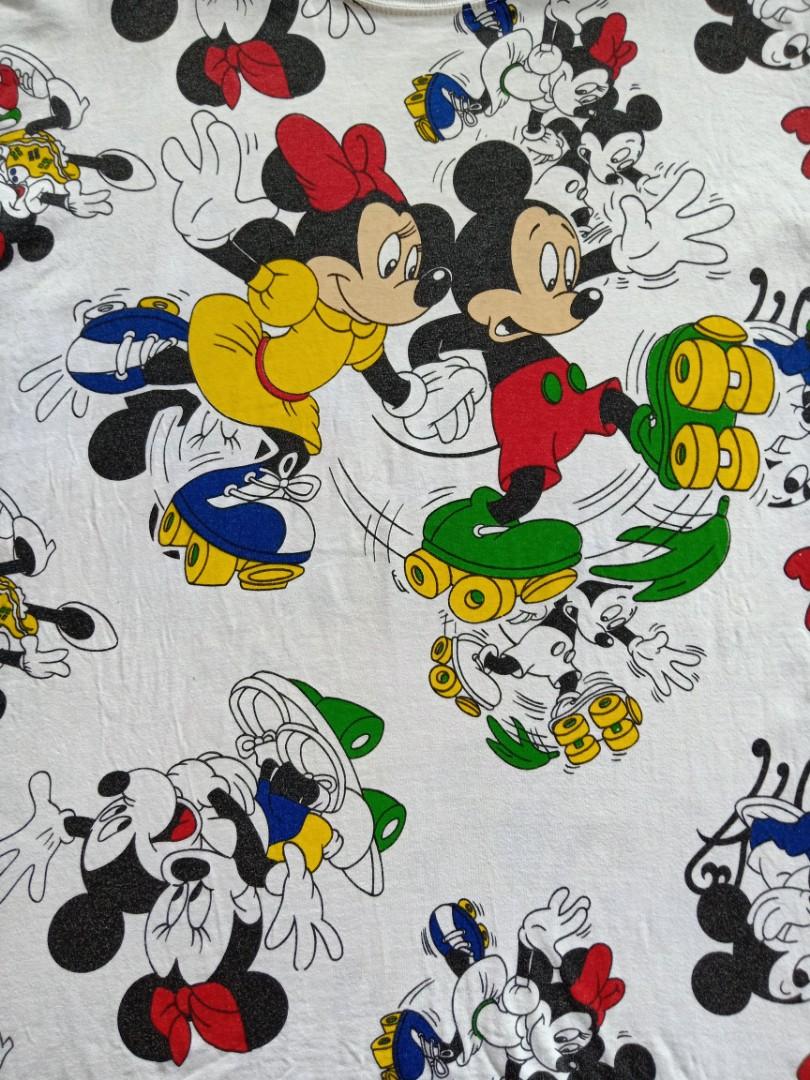 T shirt Vintage Bootleg Mickey Mouse & Minnie Over Print, Men's Fashion ...