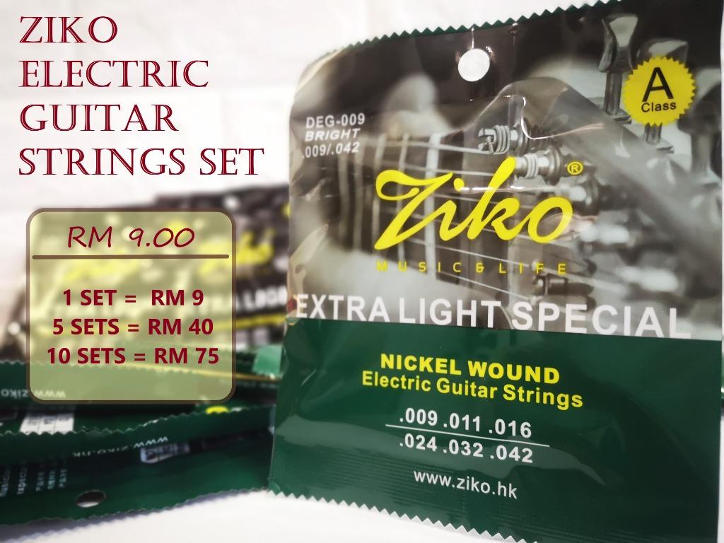 Ziko Electric Guitar Strings 009-042, Hobbies & Toys, Music & Media ...