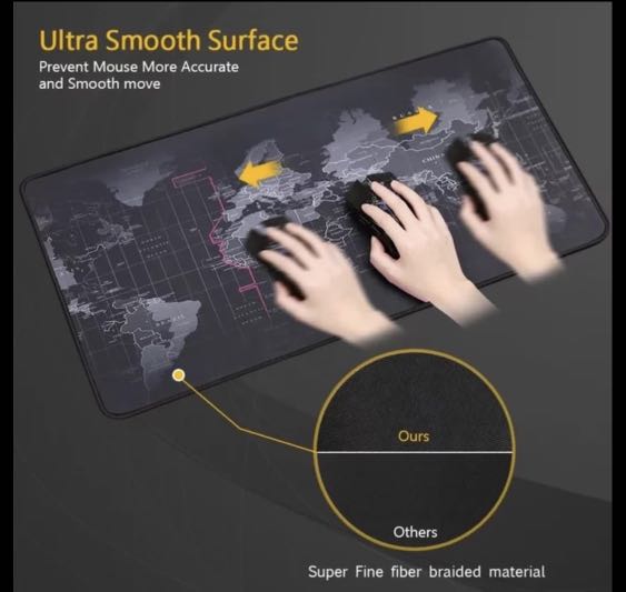 90x40cm World Map Mouse pad, Computers & Tech, Parts & Accessories ...