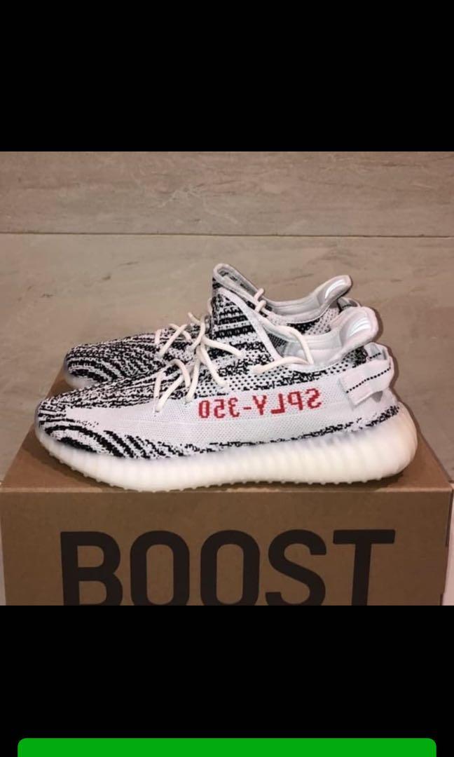Adidas Yeezy Boost 350 V2 Zebra US 10 BNIB LOCAL PAIR, Fesyen Pria ...