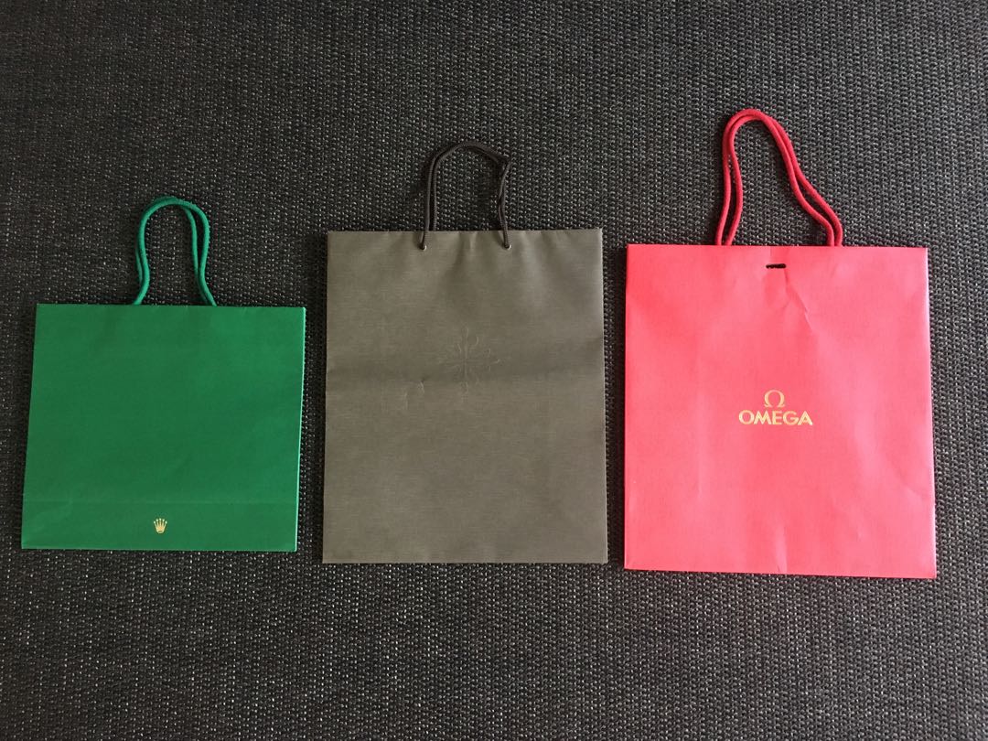 Bundle Original Paper Bags - Rolex, Omega, Patek, Luxury, Accessories ...