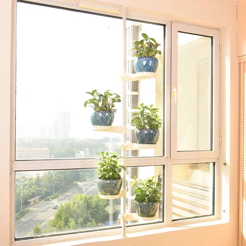 DIY pole plant rack window stack up scaleable shelf, Furniture & Home ...