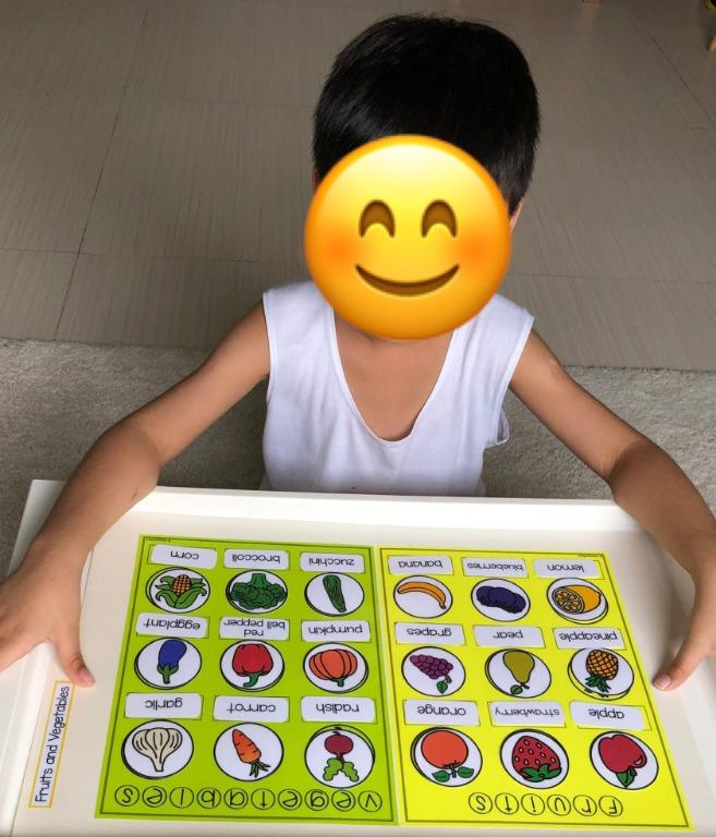 Fruits & Vegetables - Shadow Matching File Folder, Babies & Kids, Baby ...