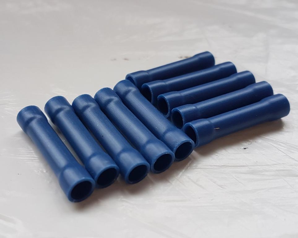 Fully insulated In-line splice crimp terminal, for electrical works ...