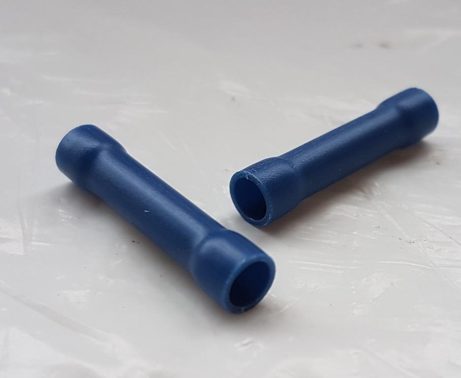 Fully insulated In-line splice crimp terminal, for electrical works ...