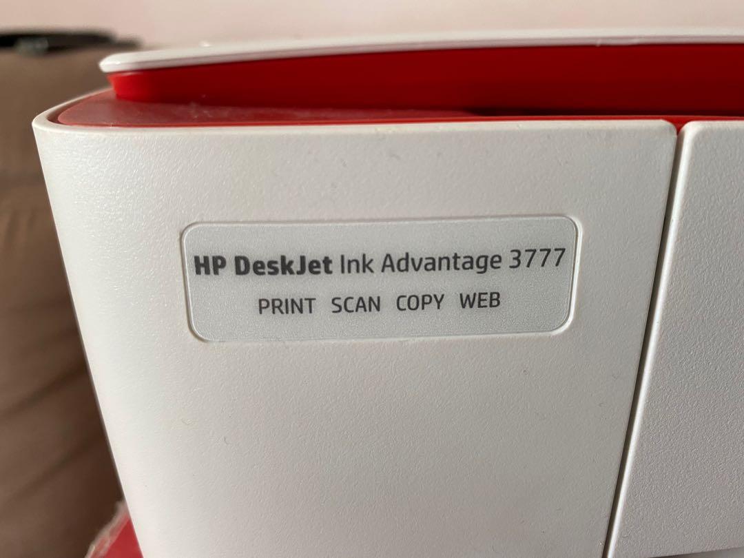 HP DeskJet Ink Advantage 3777 All-in-One Printer, Computers & Tech ...