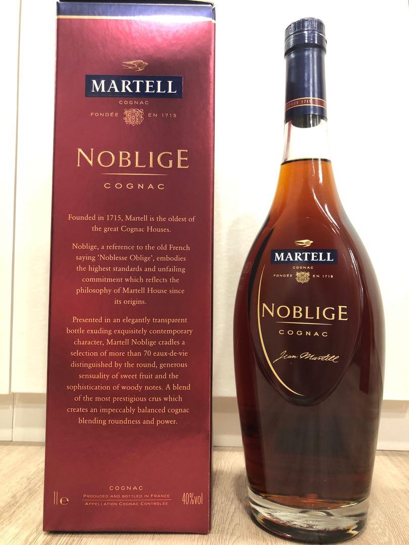 Martell Noblige Cognac 1L 1000ml w/ gift box, Food & Drinks, Alcoholic ...