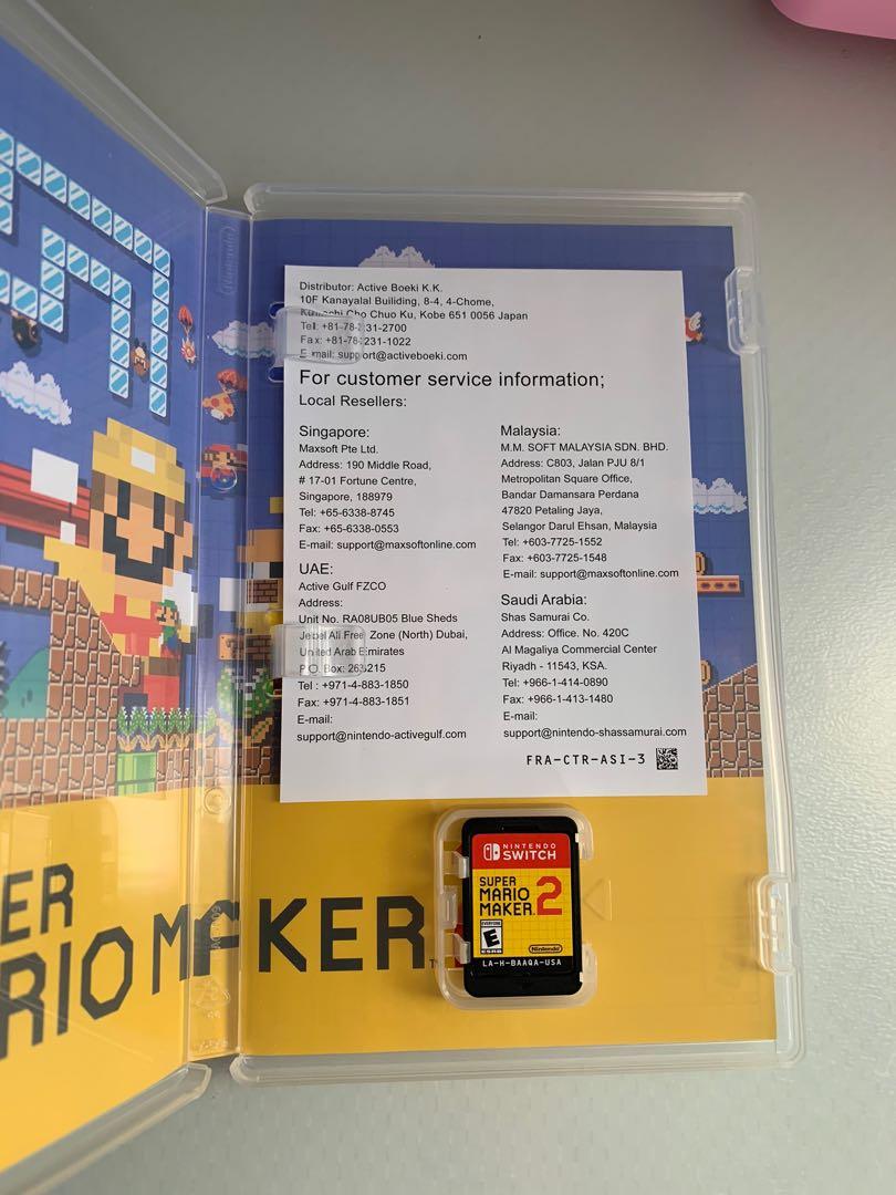 Nintendo Switch Super Mario Maker 2 Physical Copy, Video Gaming, Video ...