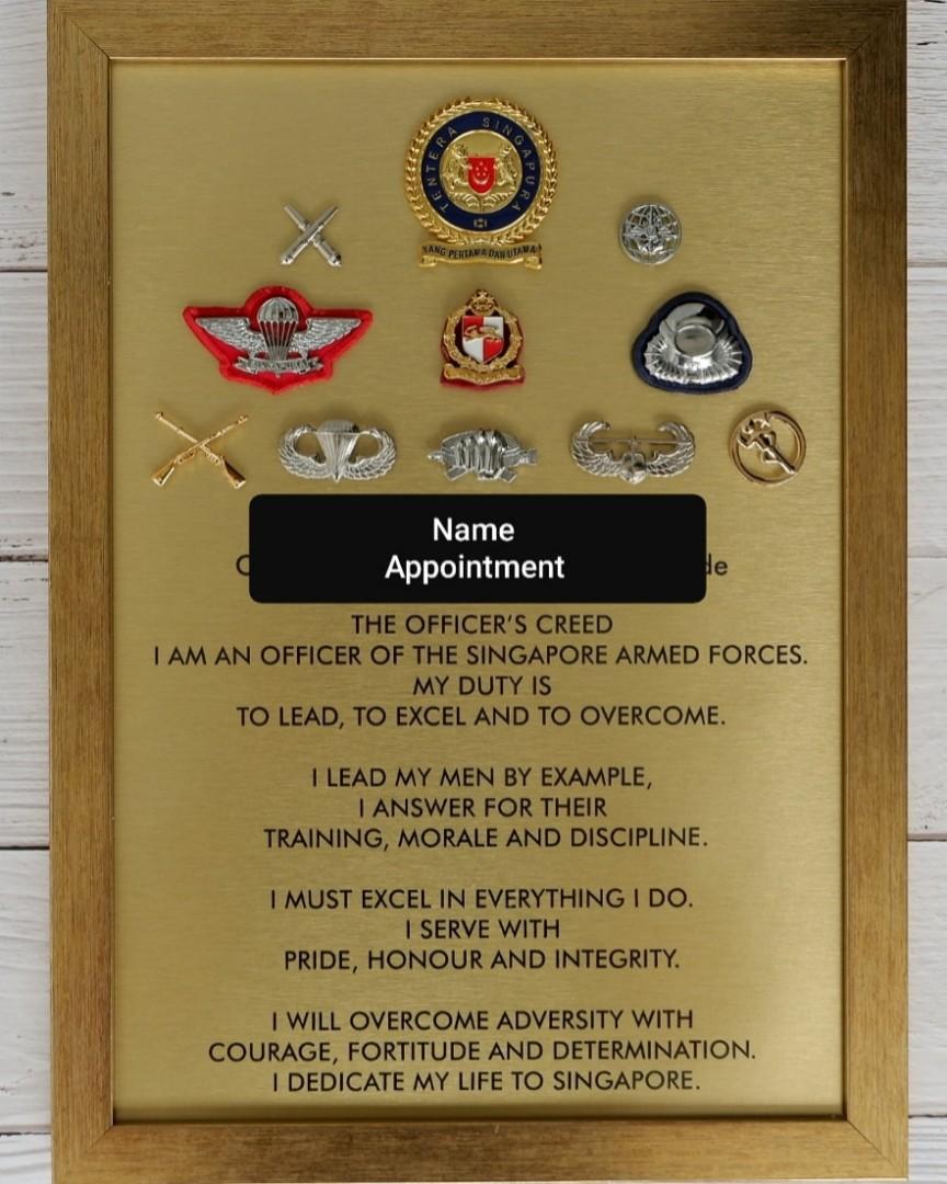 Officer/ Sergeant Creed - Commissioning Gift - Army/ Navy/ Airforce ...