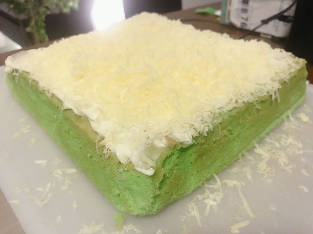 Pandan Cheese Bolu, Food & Drinks, Homemade Bakes on Carousell