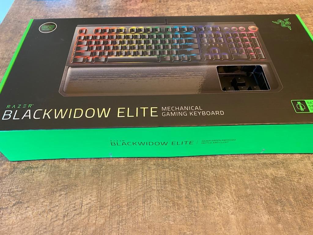 BNIB RAZER BLACKWIDOW ELITE Machanical Gaming Keyboard - Green Clicky ...