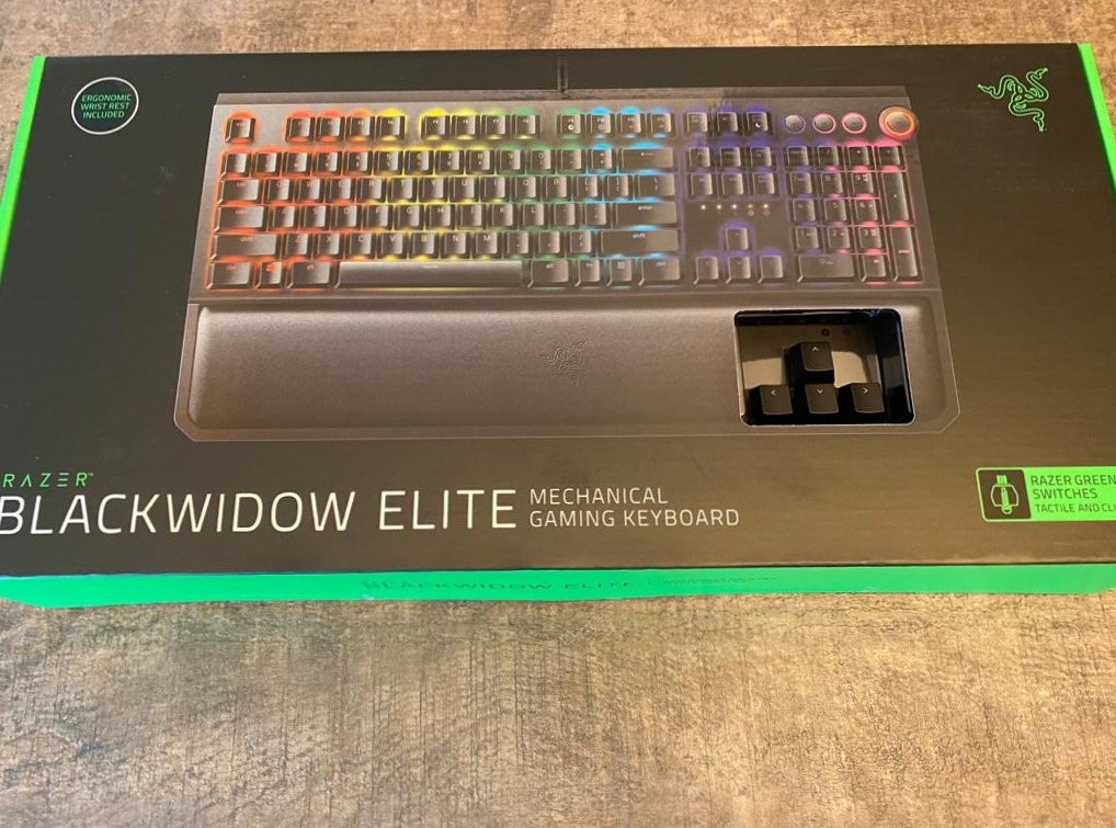 BNIB RAZER BLACKWIDOW ELITE Machanical Gaming Keyboard - Green Clicky ...