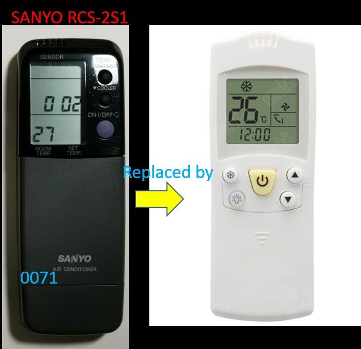 Sanyo RCS-2S1 RCS-2SH1 Remote Control Replacement, Furniture & Home Living, Lighting & Fans ...