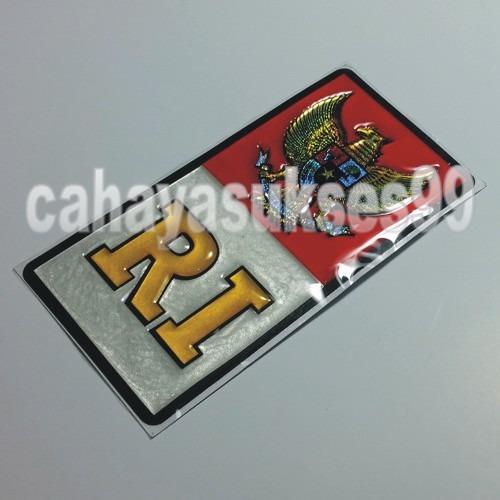 Stiker Motor Timbul Merah Putih Garuda RI Segi 4 Sticker Emblem Motor ...