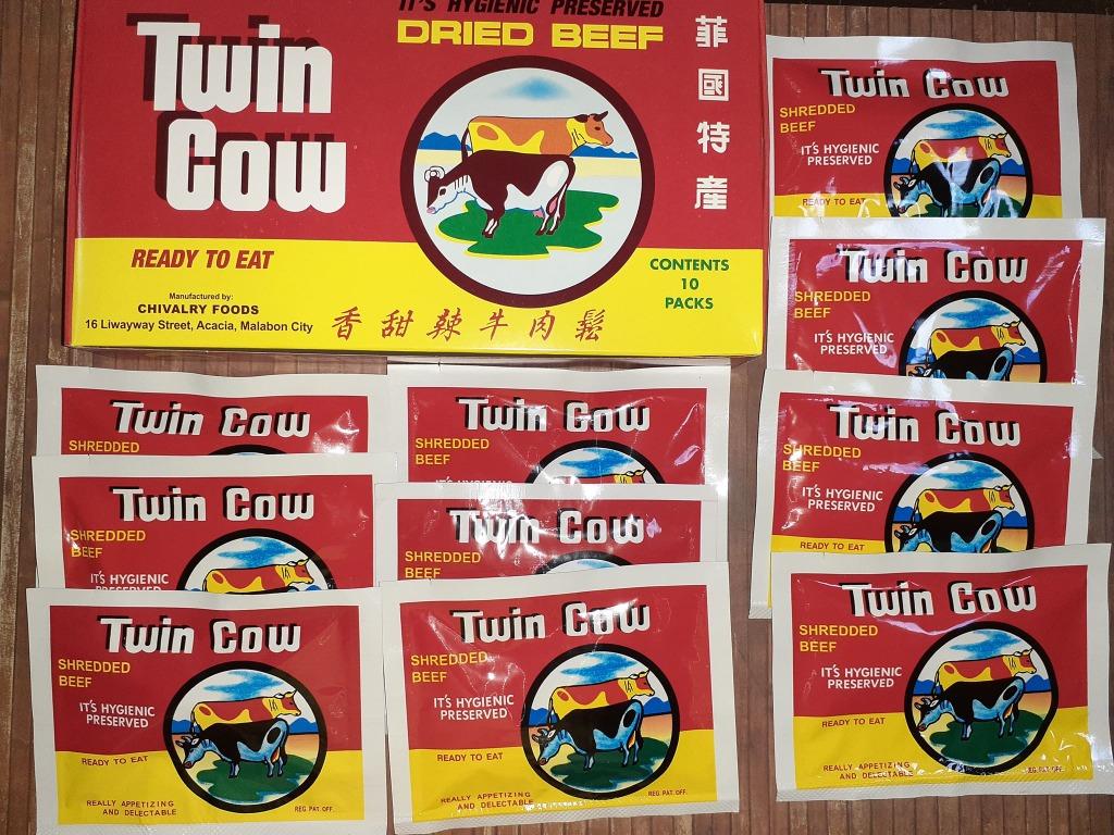 Twin Cow Dried Beef (Box of 10), Food & Drinks, Local Eats on Carousell