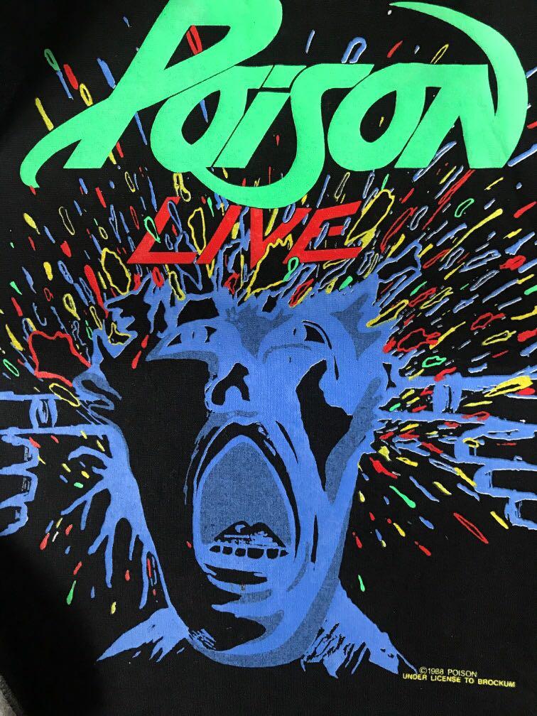 Vintage Poison 1988 Back Patch, Men's Fashion, Bags, Belt bags ...