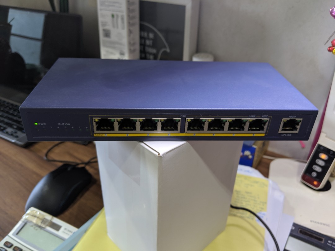 8 Port POE Switch, TV & Home Appliances, Electrical, Adaptors & Sockets ...