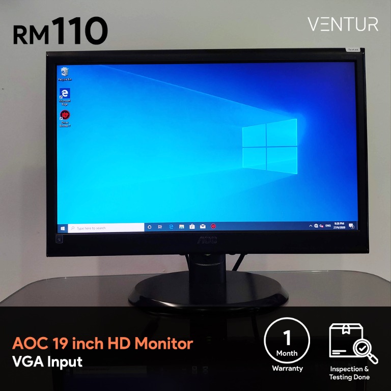 AOC 19 inch HD Monitor - Used, Computers & Tech, Parts & Accessories ...