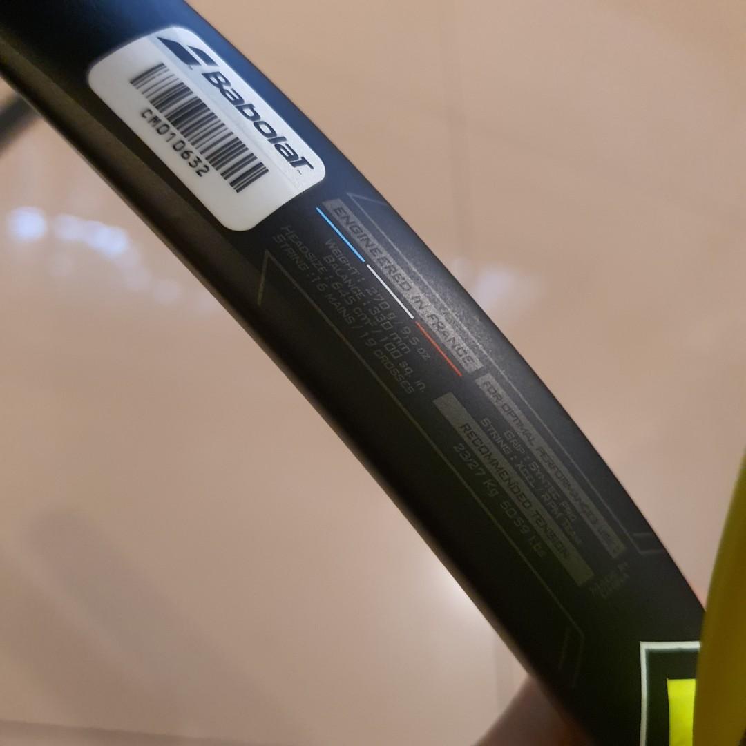 Babolat Pure Aero 2018 Tennis Racket, Sports Equipment, Sports & Games ...