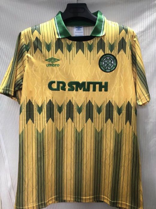 Celtic Retro Away Jersey 1990, Men's Fashion, Activewear on Carousell