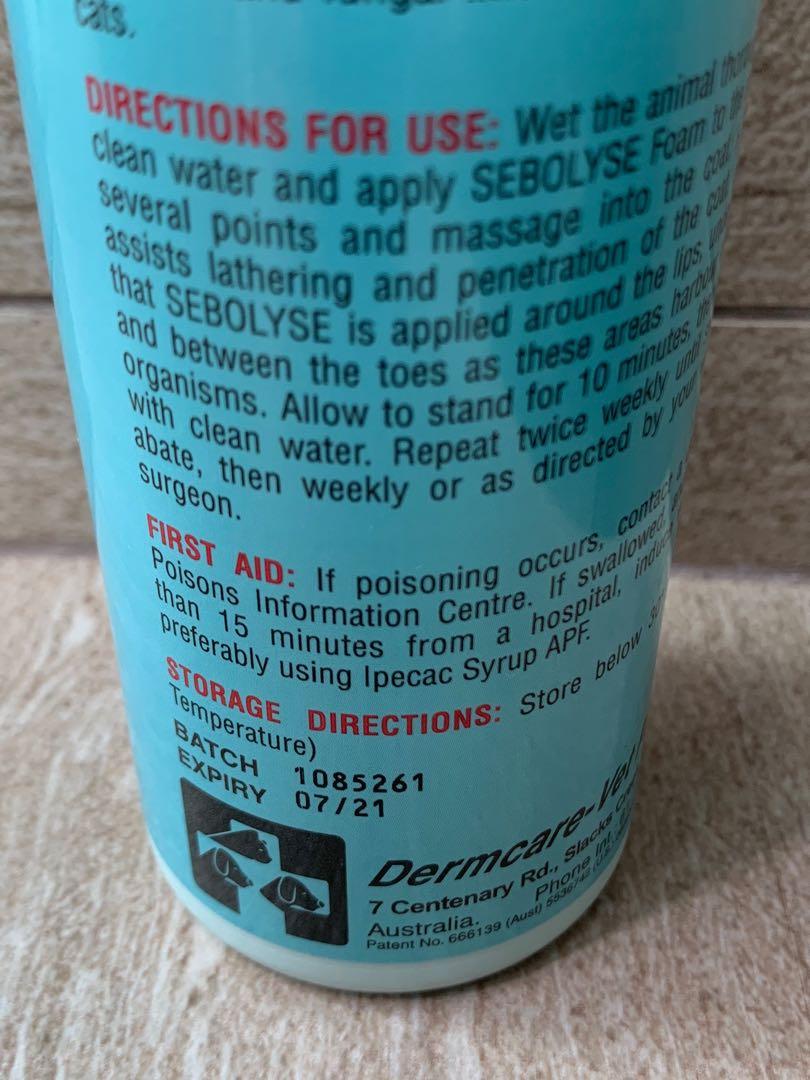 Dermcare Sebolyse Medicated Shampoo For Cats & Dogs, Pet Supplies ...