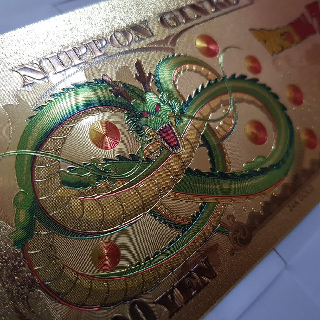 Dragonball gold note novelty Goku Bulma dragon ball card, Hobbies ...