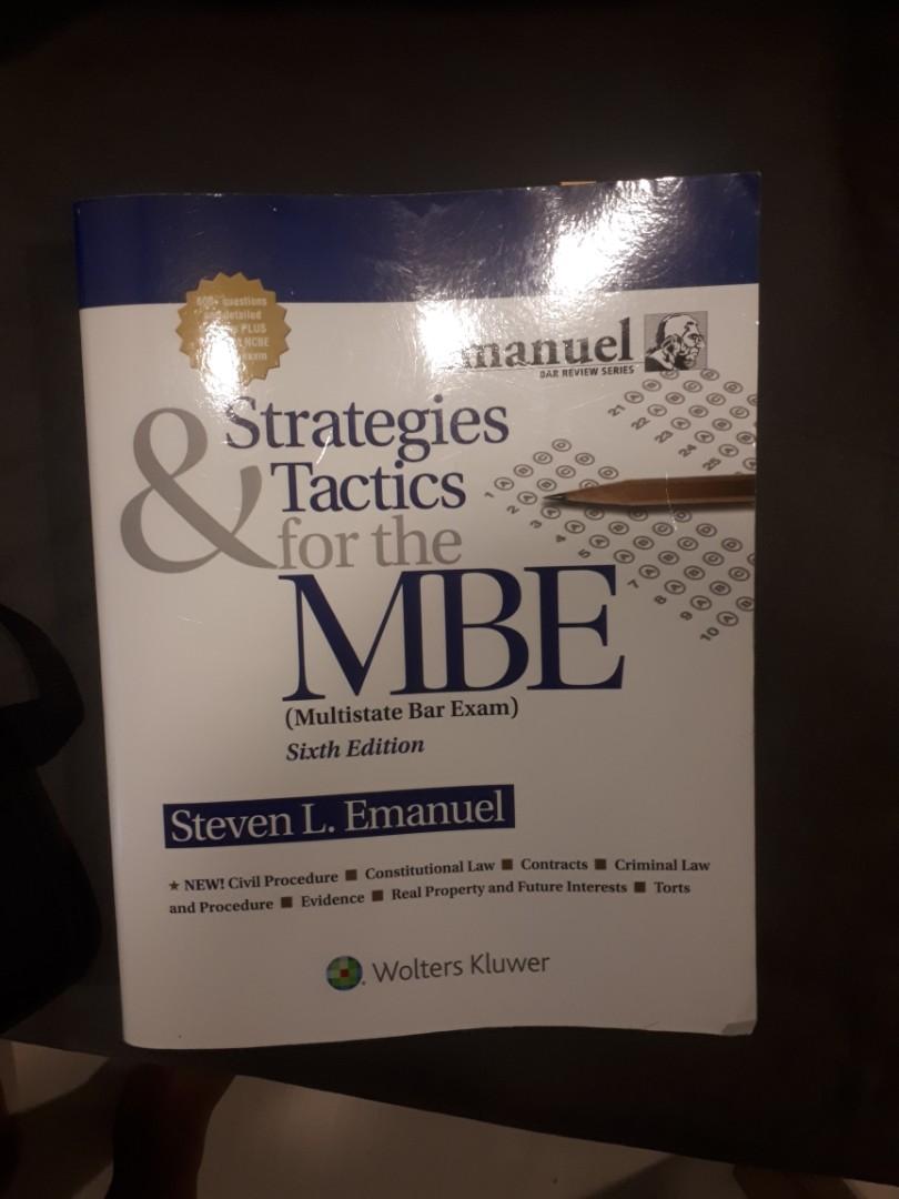 Emanuel Bar Review - MBE Textbook with 500+ Practice Questions, Hobbies ...