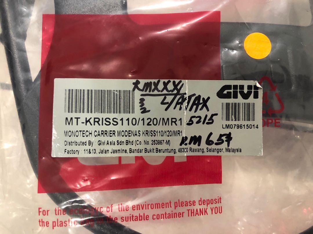 Givi Monorack Modenas Kriss MR1, Auto Accessories on Carousell