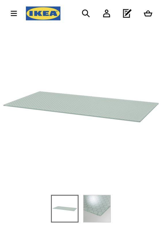 Ikea tempered glass glasholm desktop, Furniture, Tables & Chairs on ...