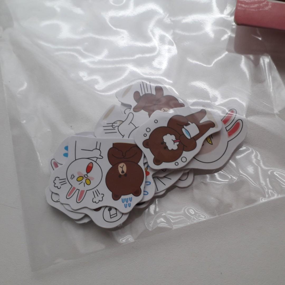 Line Bear Stickers Sample 20 pieces, Hobbies & Toys, Stationery & Craft ...