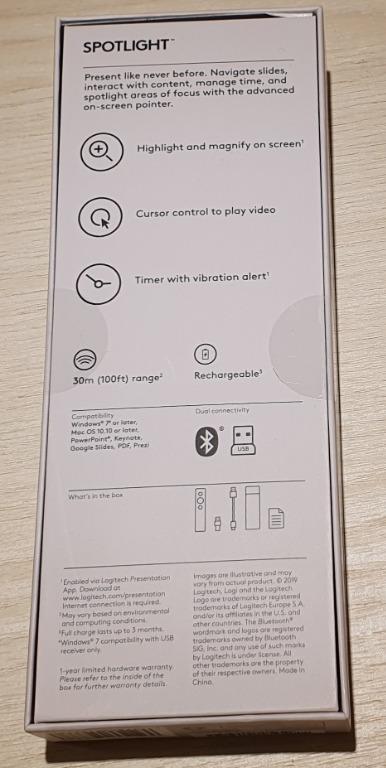 Logitech Spotlight Presentation Remote, TV & Home Appliances, TV ...