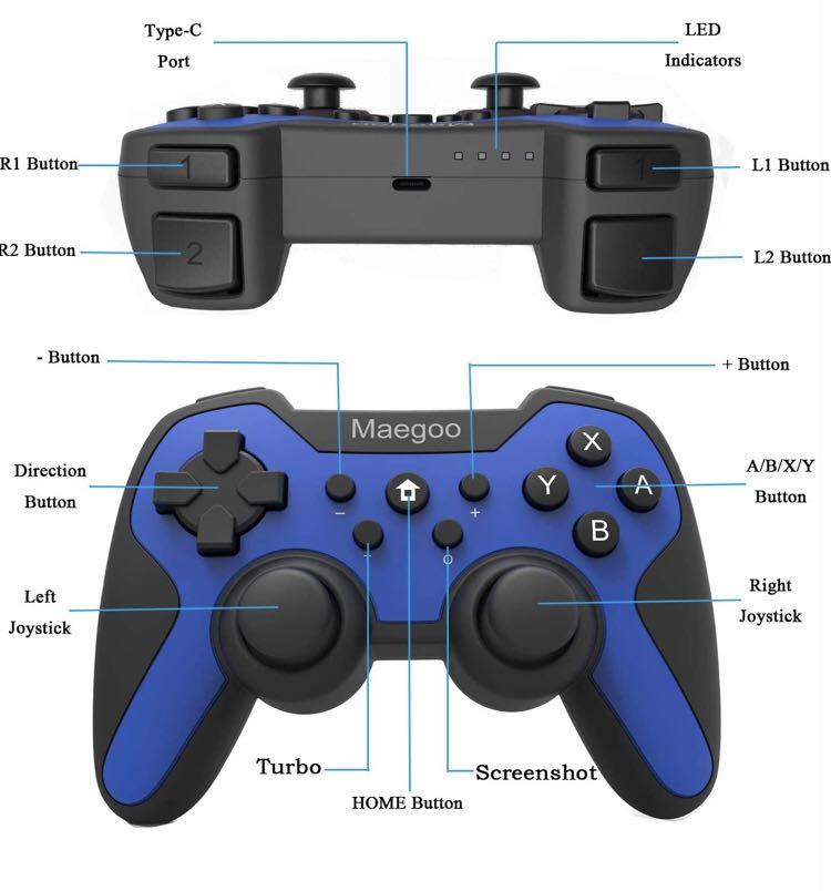 Maegoo Wireless Controller for Nintendo Switch and Switch Lite, Bluetooth Controller, Video ...