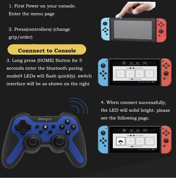 Maegoo Wireless Controller for Nintendo Switch and Switch Lite ...