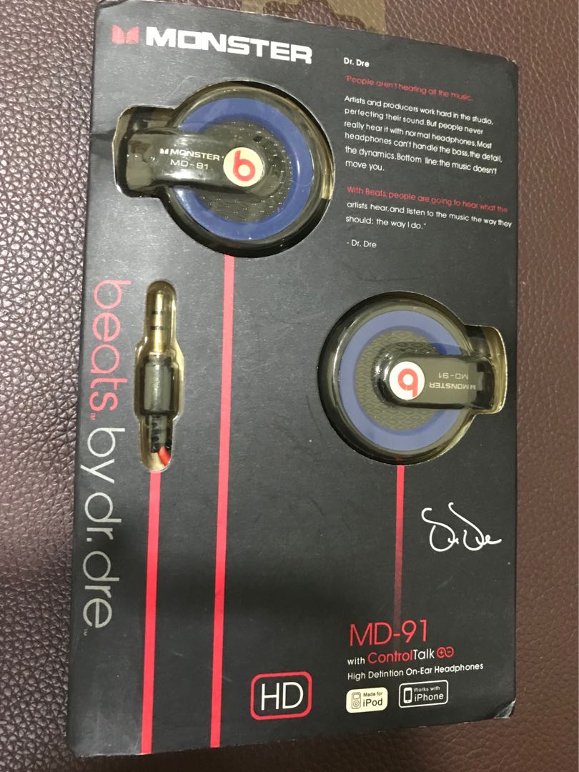 Monster HD MD-91 On-Ear Headphones, Audio, Headphones & Headsets on ...
