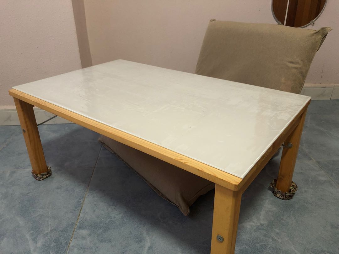 Muji Short Table and Legless Chair, Furniture & Home Living, Furniture ...