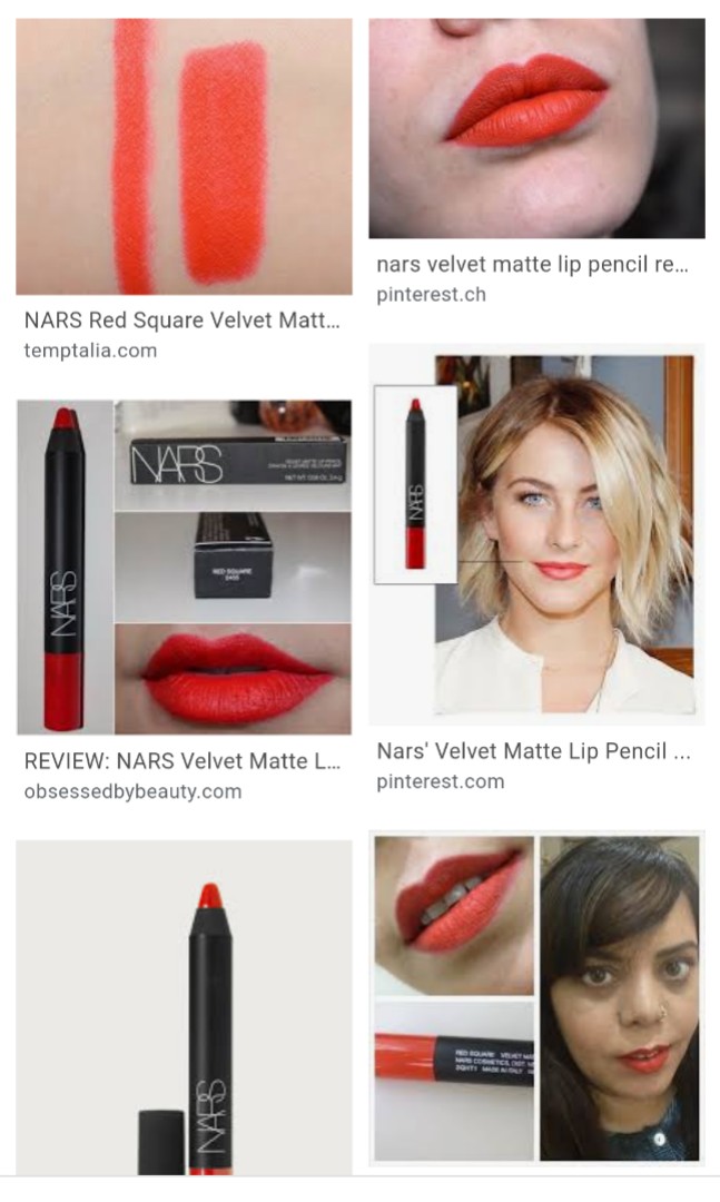 Nars Red Square FULL SIZE Velvet Matte Lip Pencil, Beauty & Personal ...