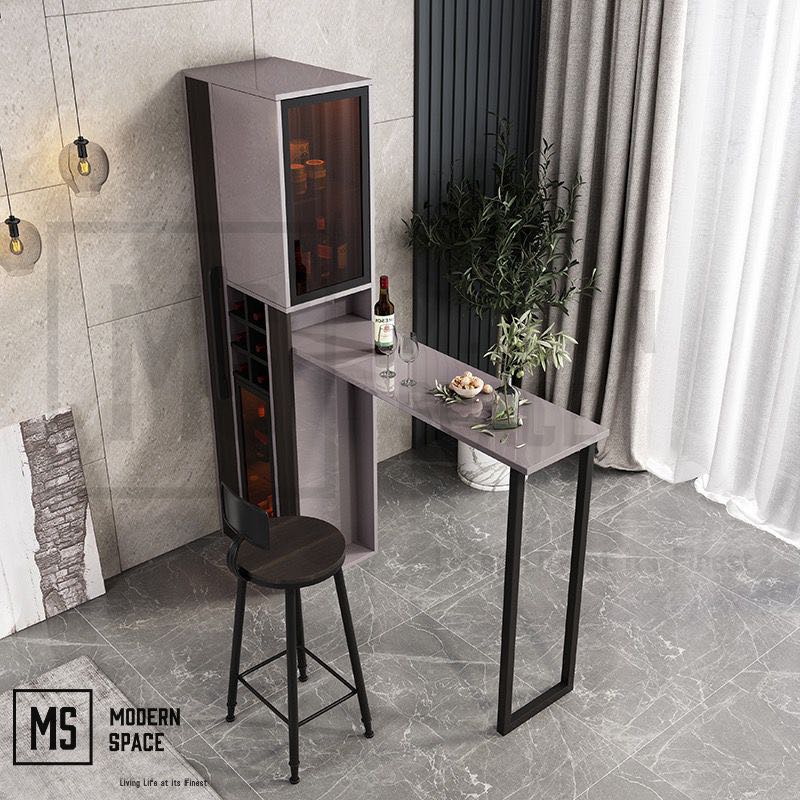 NISA Modern Bar Table + Cabinet / DBST73, Furniture & Home Living ...