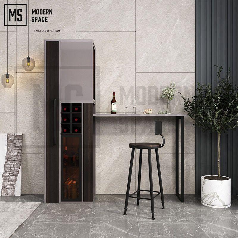 NISA Modern Bar Table + Cabinet / DBST73, Furniture & Home Living ...