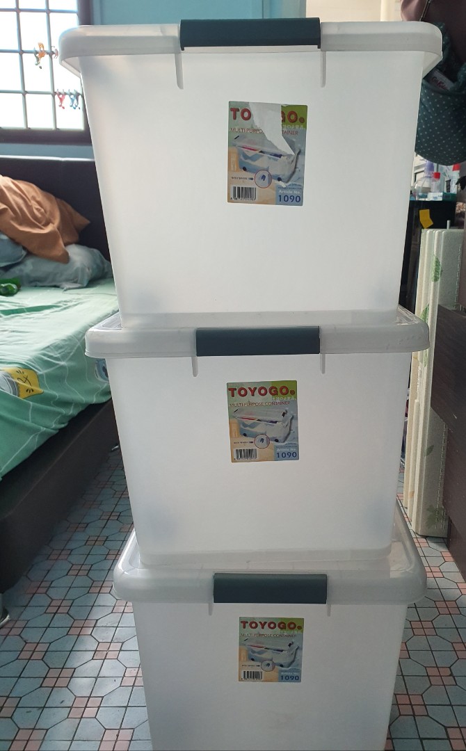 Plastic Drawers Toyo plastic box with wheels, Furniture & Home Living ...