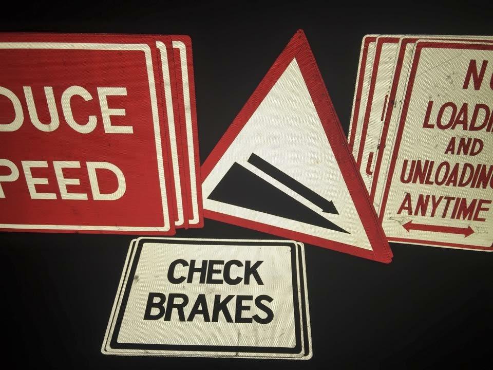 Road Sign, Chevron, Safety Signs, Commercial & Industrial, Construction ...