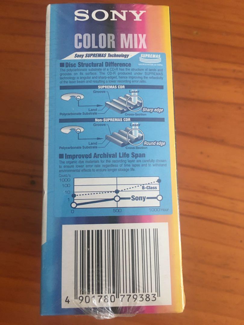 SONY CD-R 700MB COLOR MIX / 10PACK, Hobbies & Toys, Music & Media, CDs ...